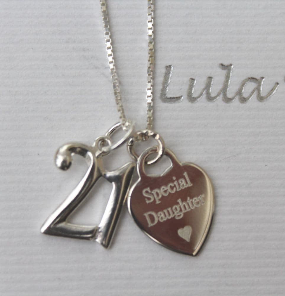 21st birthday jewellery gift for a daughter - FREE ENGRAVING