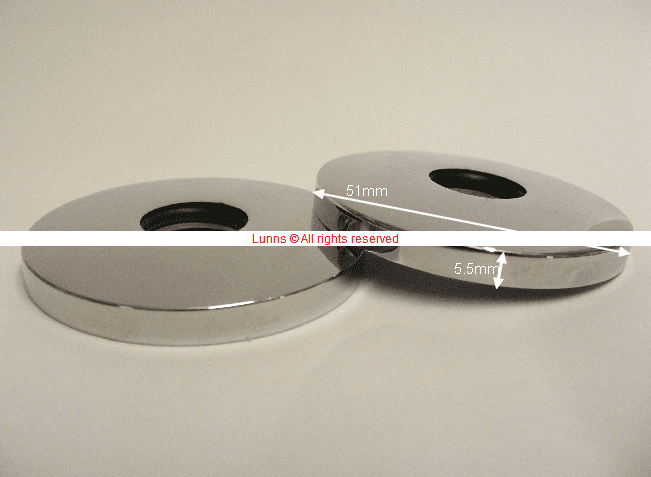 Aspen 15mm Chrome Metal Pipe Shrouds/Covers PKITEX - Bespoke Part