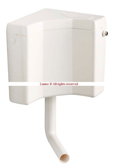 Bespoke Koi Plastic Corner Cistern Top Push Button