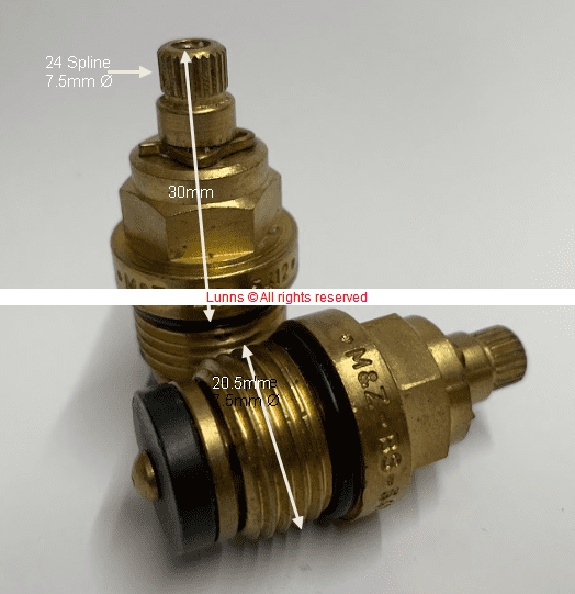 Bristan Omega 24 Sline M&Z BL Washer Valve Pair T24-1X