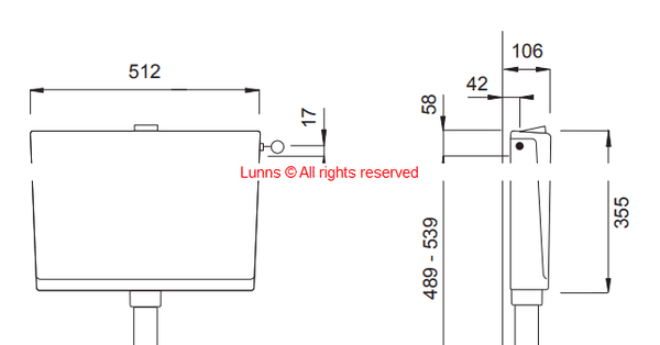 Fordham Flushpanel/Thomas Dudley Elite Replacement Cistern White ...