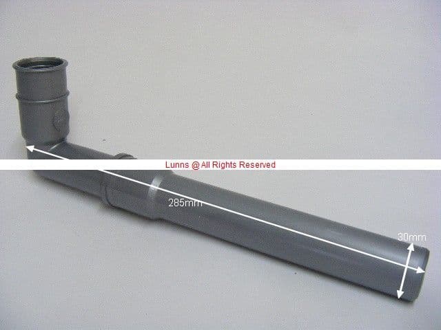 Franke Horizontal Overflow Pipe cw Elbow - Bespoke Part