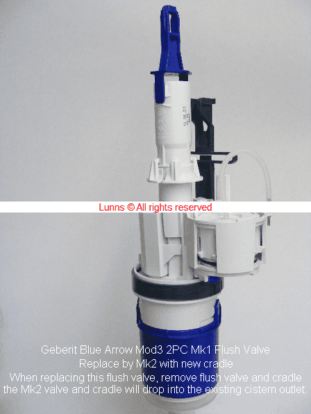 Geberit Mk1 Blue Arrow Mod3 2PC Flush Valve G542405748711241858 FVXL19A