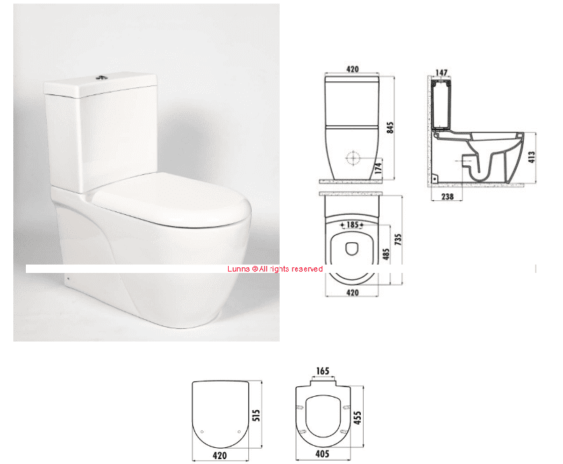 I M Huntley Extra Wide WC Suite - Bespoke Part