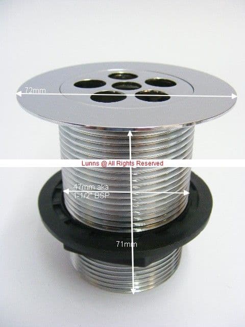 Ideal Standard Armitage Original 72mm Flange Long Tail Solid Shower ...