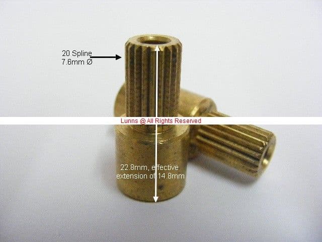Lixil Tap Valve Spline Extension 14 8mm G54470871169 - Pair Bespoke Part