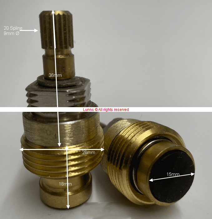 Regency Greek Key Mk3 Razor 3/4" 5412 Split Spline Washer Valves Pair ...