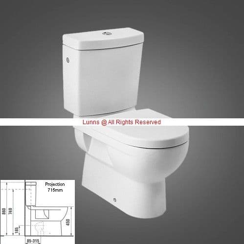 Roca J45 WC Suite c/w Adjustable Pan Connector & Seat - Bespoke Part