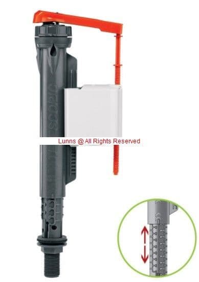 Virplast Red Lever Top Bottom Entry Inlet Float Valve 1/2" Plastic Tail
