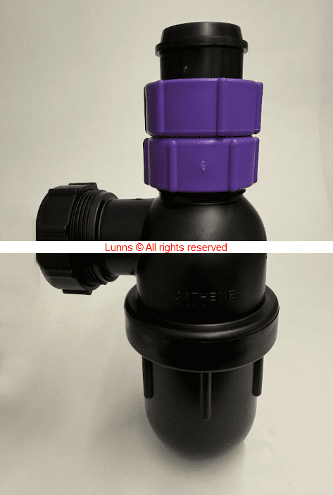 Vulcathene Fitting 92 Degree Bend 135 Bend Bottle Trap - Bespoke Parts