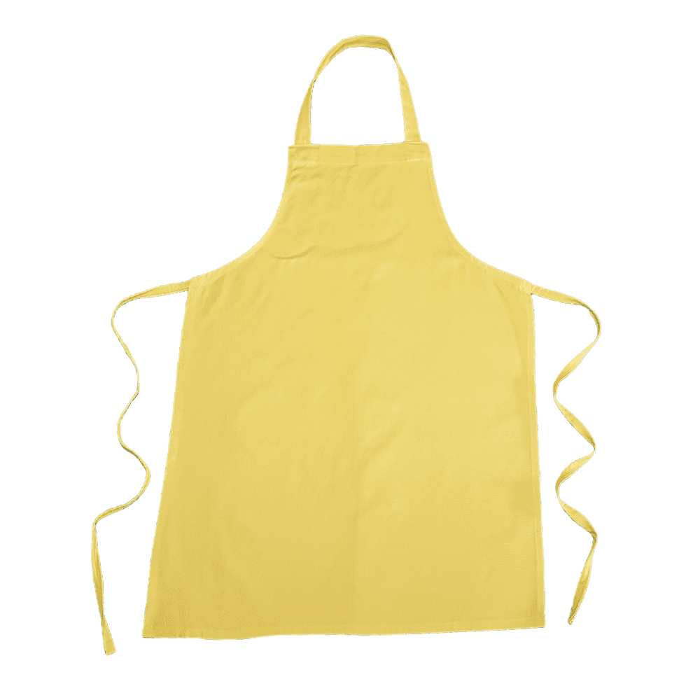 Secondary School Apron - Yellow Apron With / Without Pocket Age 11-15