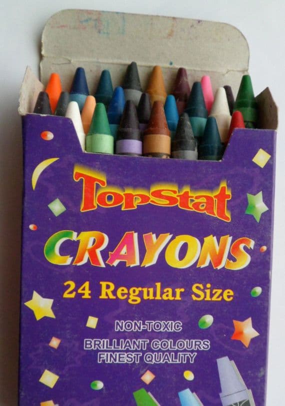 24 wax crayons 9cm Non-toxic