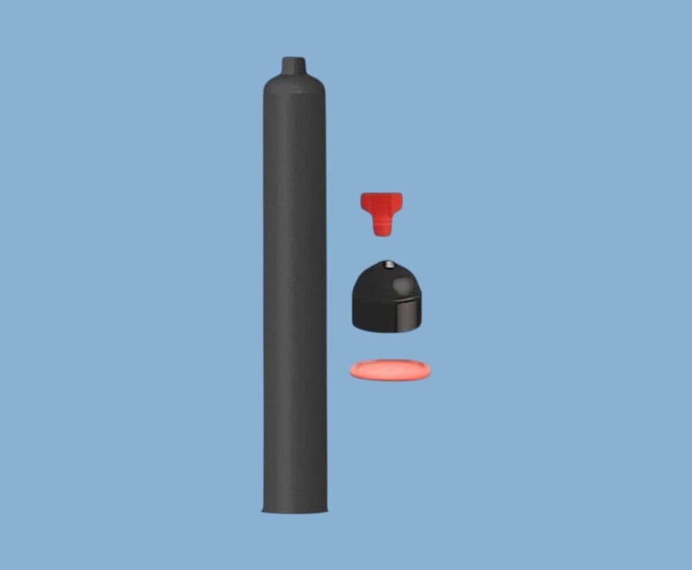 12oz Black Cartridge Plunger Kit HDPE TS120CKIT-BPBC Adhesive ...