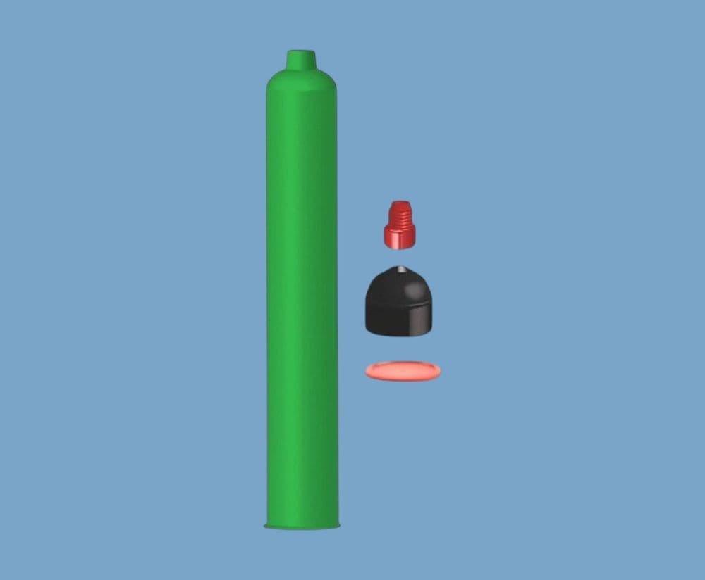 12oz Green Cartridge Plunger Kit HDPE TS120CKIT-GPBC Adhesive ...
