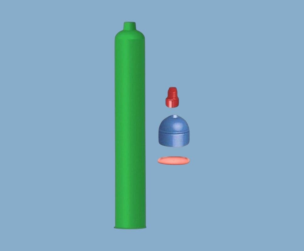 12oz Green Cartridge Plunger Kit HDPE TS120CKIT-GPC Adhesive Dispensing ...