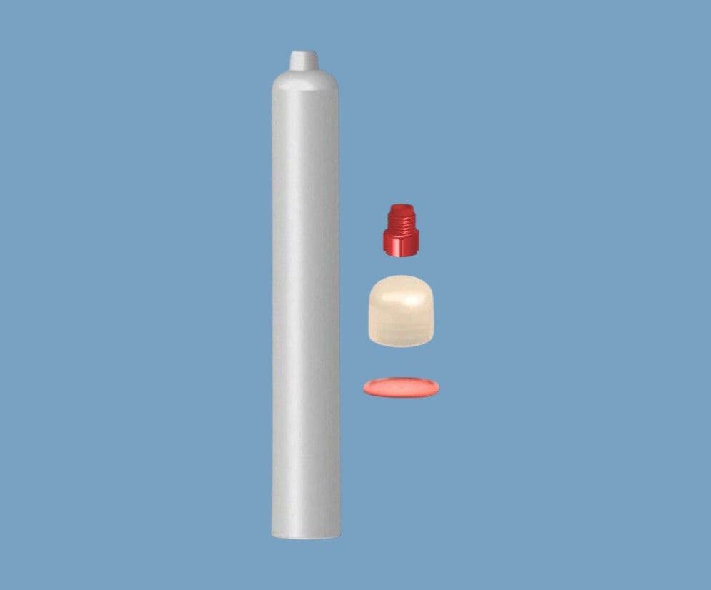 12oz Natural Cartridge Plunger Kit HDPE TS120CKIT-RIBC Adhesive ...