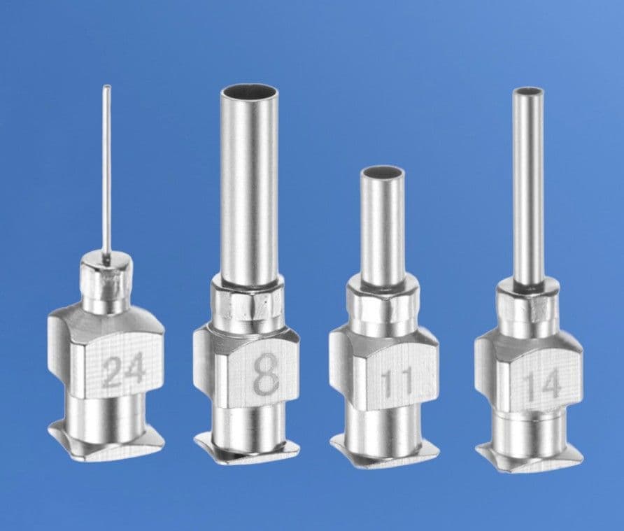 14 gauge all metal tip luer lock needle AD14SS-1/2 Adhesive Dispensing Ltd