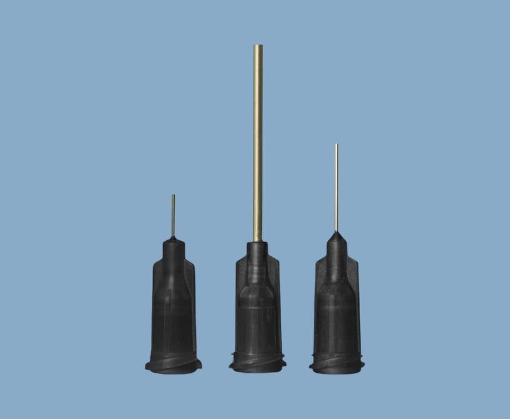 14 Gauge ESD safe 1/2" tip black Luer Lock Tip Adhesive Dispensing AD14 ...