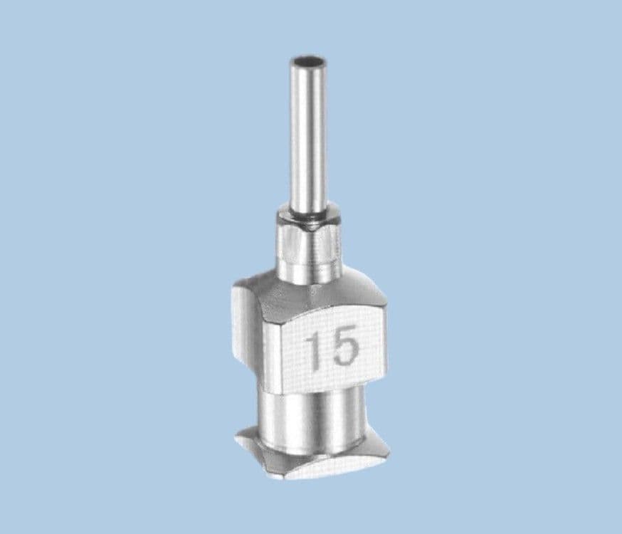 15 gauge all metal tip luer lock needle AD15SS-1/2 Adhesive Dispensing Ltd