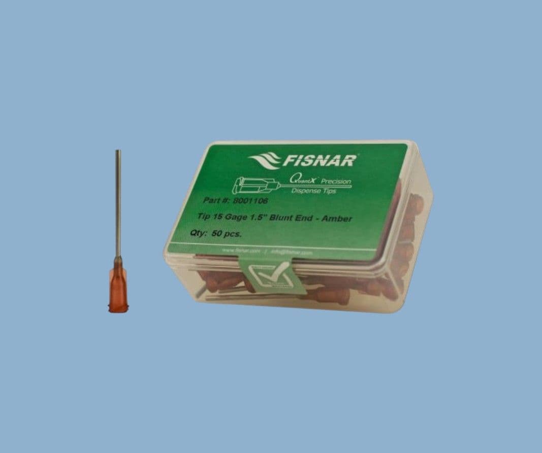 Fisnar 15ga Amber 1.5″ Blunt End Tip 50 Pack 8001106 Adhesive ...