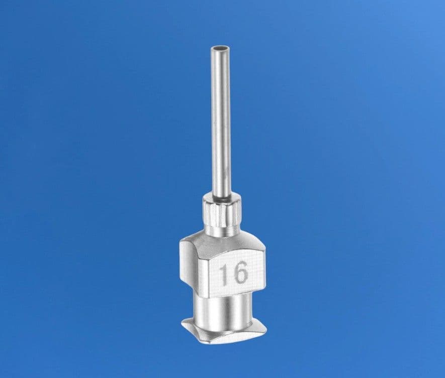 16 Gauge All Metal Blunt End Precision Luer Lock Tip AD16SS Adhesive ...