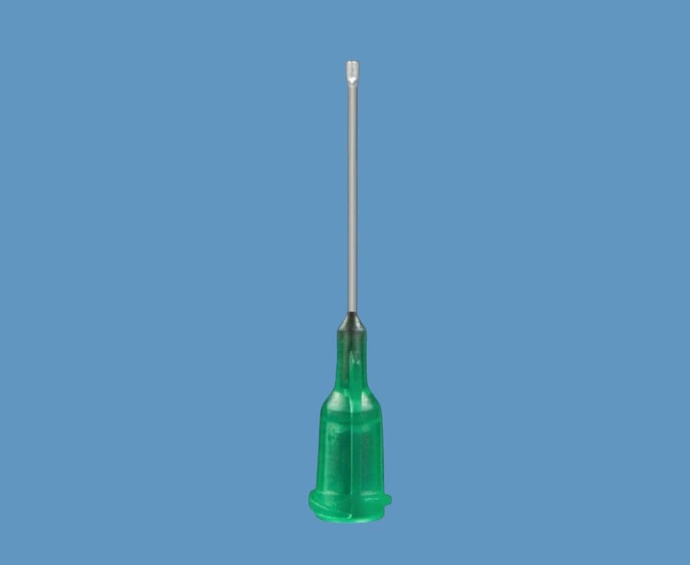 18G Flat End Luer Lock Tip Flat Green 1.5" Adhesive Dispensing Ltd ...