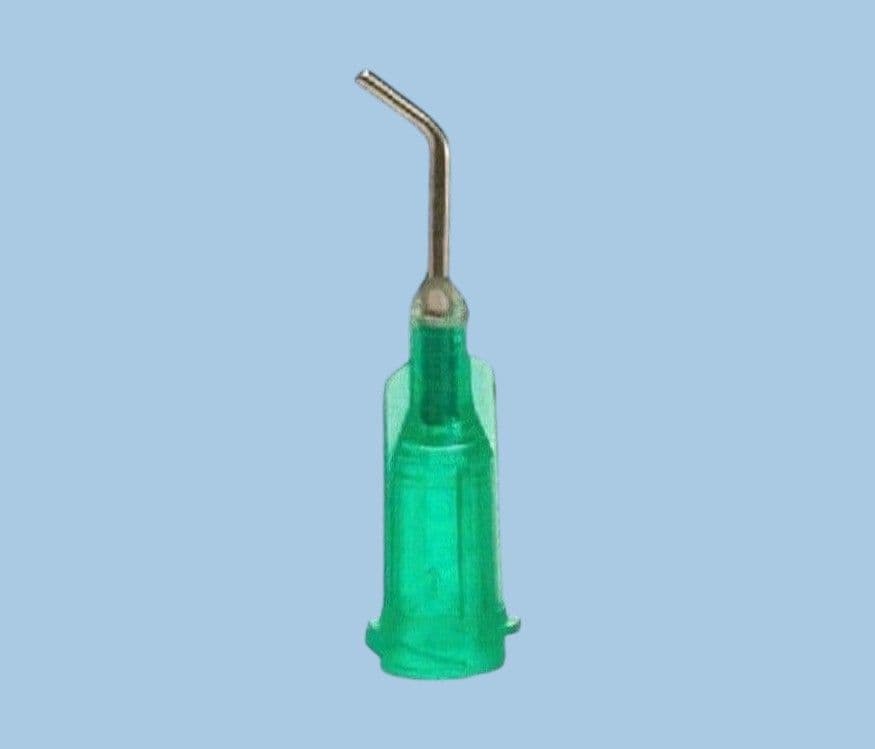 18 Gauge 45° Bend Tip Green AD71805045-50 Adhesive Dispensing Ltd