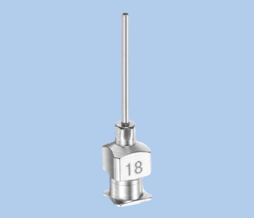 18G Metal Blunt End Stainless tip luer lock needle AD18SS Adhesive ...