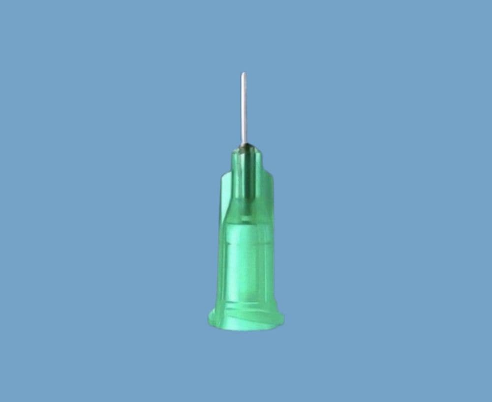 18 Gauge Precision Chamfered Needle Tip Green Hub CHT18025 Adhesive ...