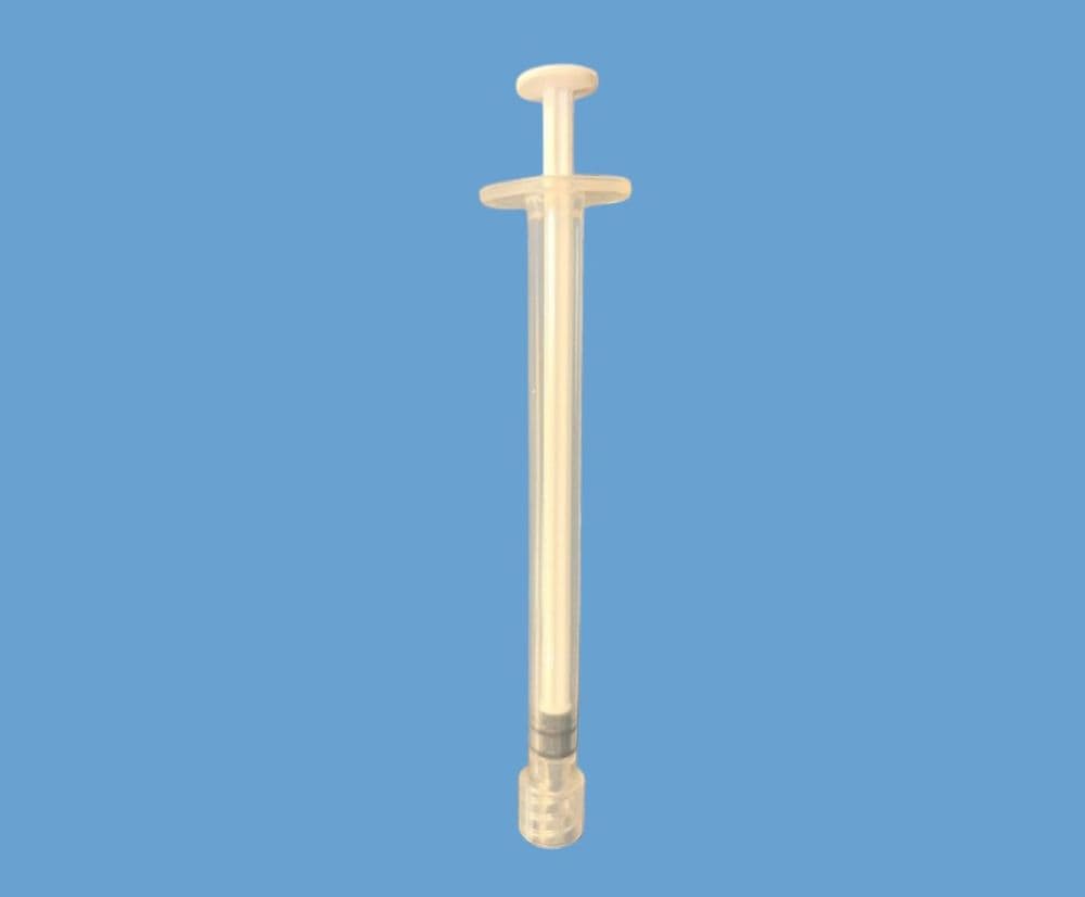 1cc size clear manual syringe assembly luer lock MS401LL-1 Adhesive ...