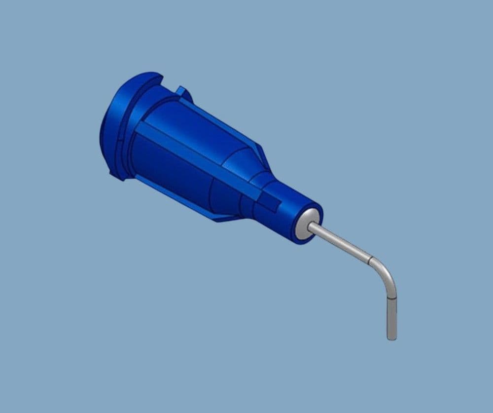Techcon 22 Gauge 90° Bend Tip Blue TE722050B90PK Adhesive Dispensing Ltd