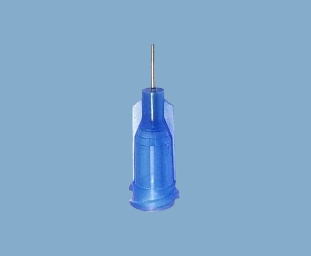 22 Gauge Precision Chamfered Needle Tip Blue Hub CHT22025 Adhesive ...
