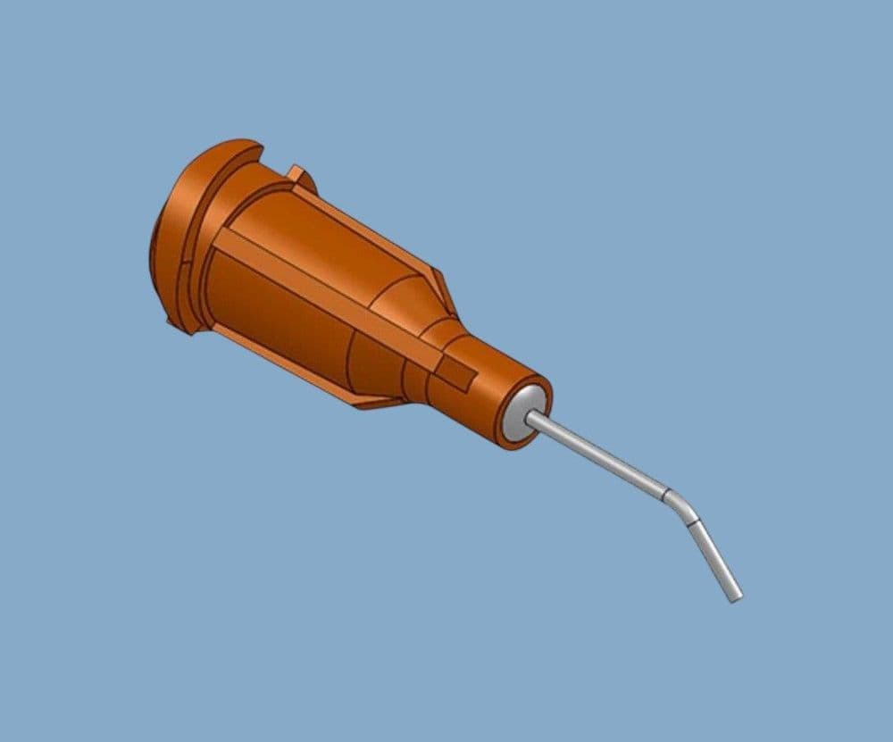 Techcon 23 Gauge 45° Bend Tip Orange TE723050B45PK Adhesive Dispensing Ltd