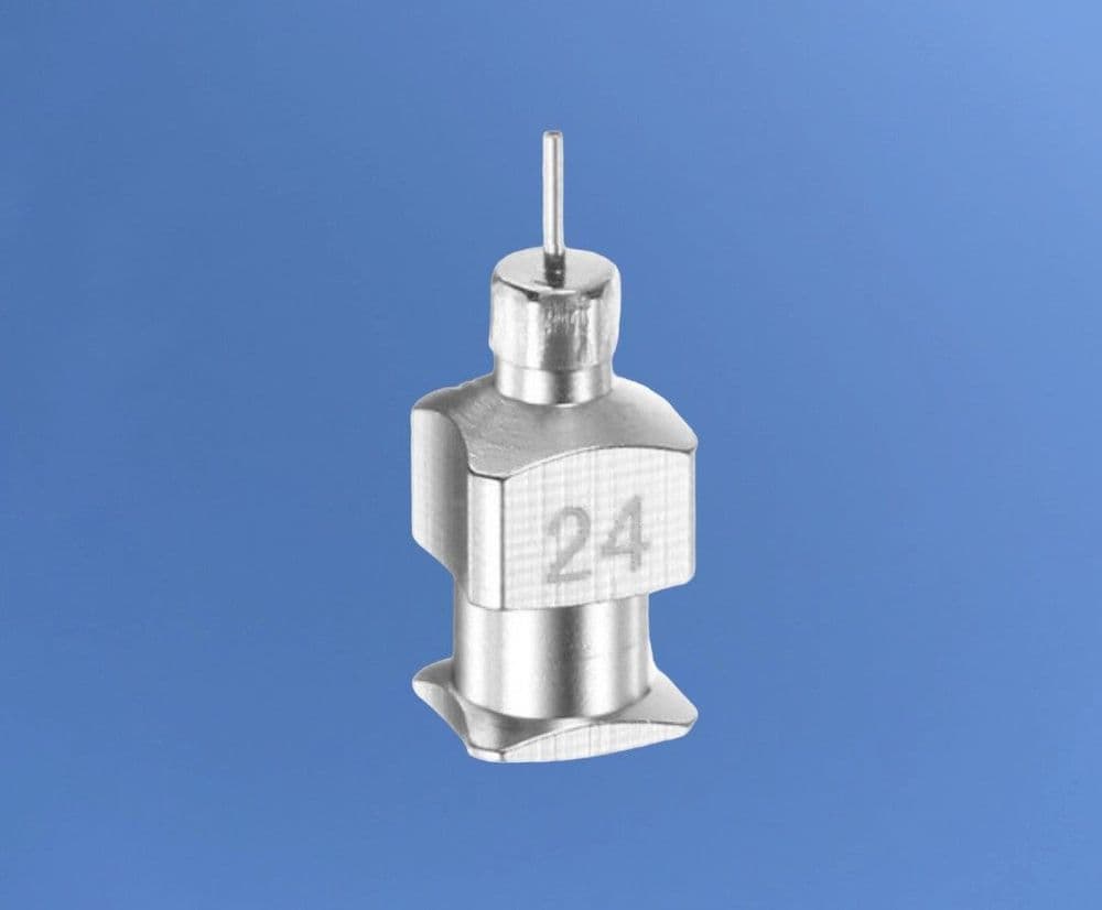 24 Gauge All Metal Luer Lock Needle Precision Tip AD24SS Adhesive ...
