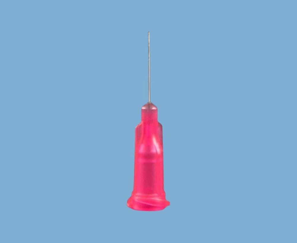 24 Gauge Precision Chamfered Needle Tip Light Red Hub CHT24025 Adhesive ...