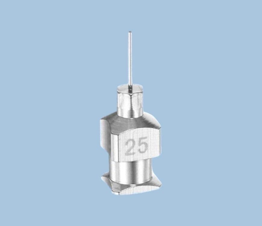 25 Gauge Precision All Metal Tip Needle Luer Lock AD25SS Adhesive ...