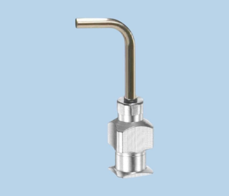 28G all metal tip 90 degree bend luer lock blunt needle AD28SS90-1 ...