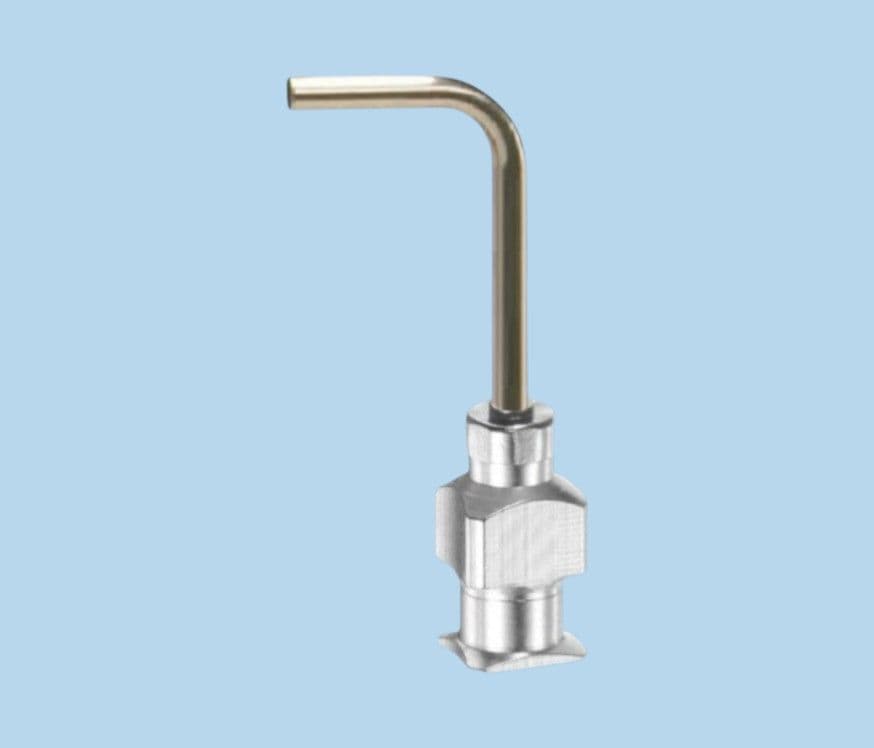 28G all metal tip 90 degree bend luer lock blunt needle AD28SS90-15 ...