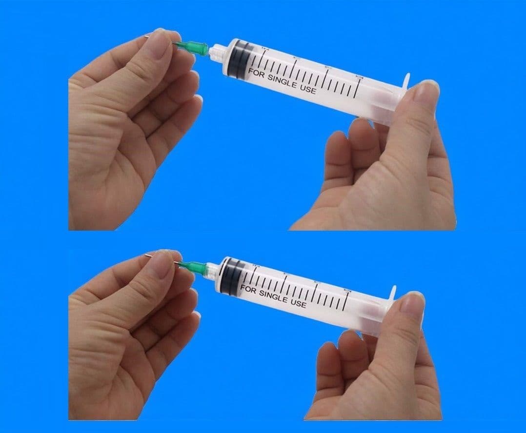 3cc size clear manual syringe assembly luer lock MS403LL-1 Adhesive ...