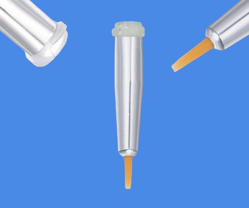 3mm Wide Brush Tip Round Bristle Luer Lock AD-1003 Adhesive Dispensing Ltd