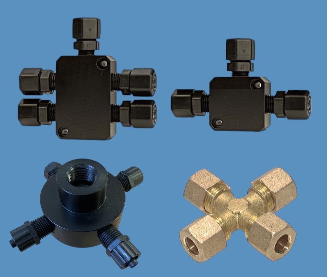 4 way liquid and air manifold TS918-46 Adhesive Dispensing Techcon