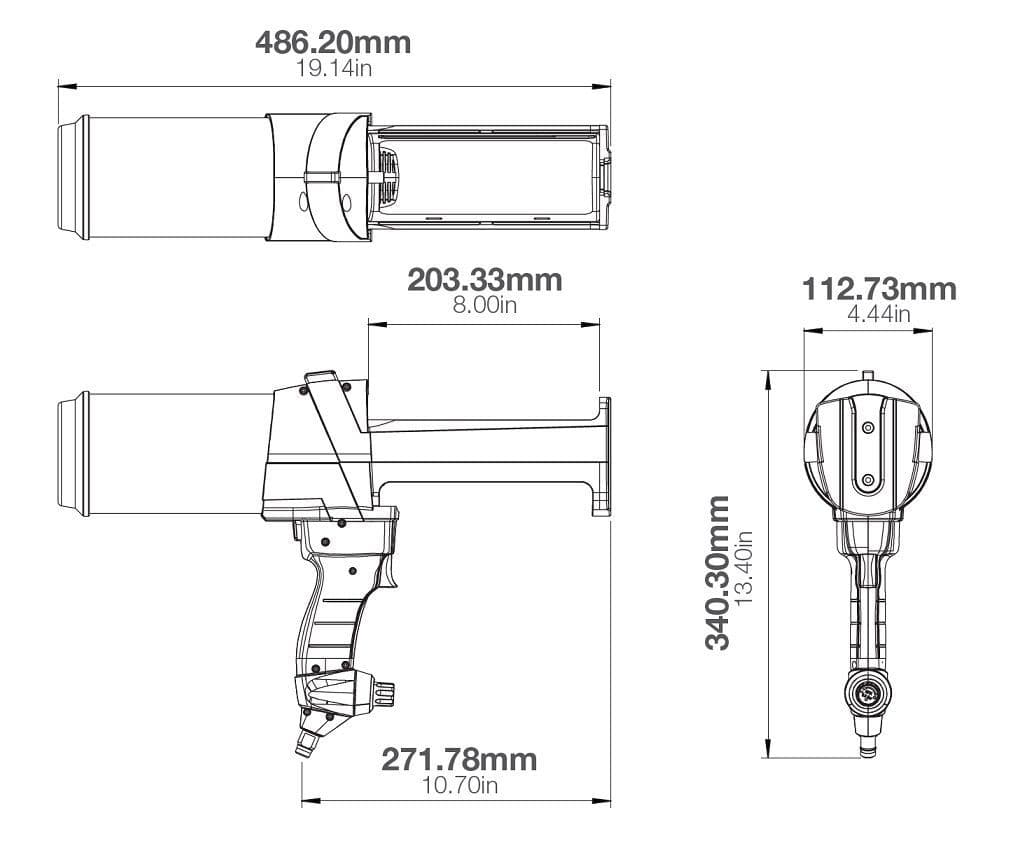 400ml Pneumatic Dual Dispenser Gun 10:1 Ratio DP2X 400-10-50-01 Sulzer Mixpac adhesive dispensing