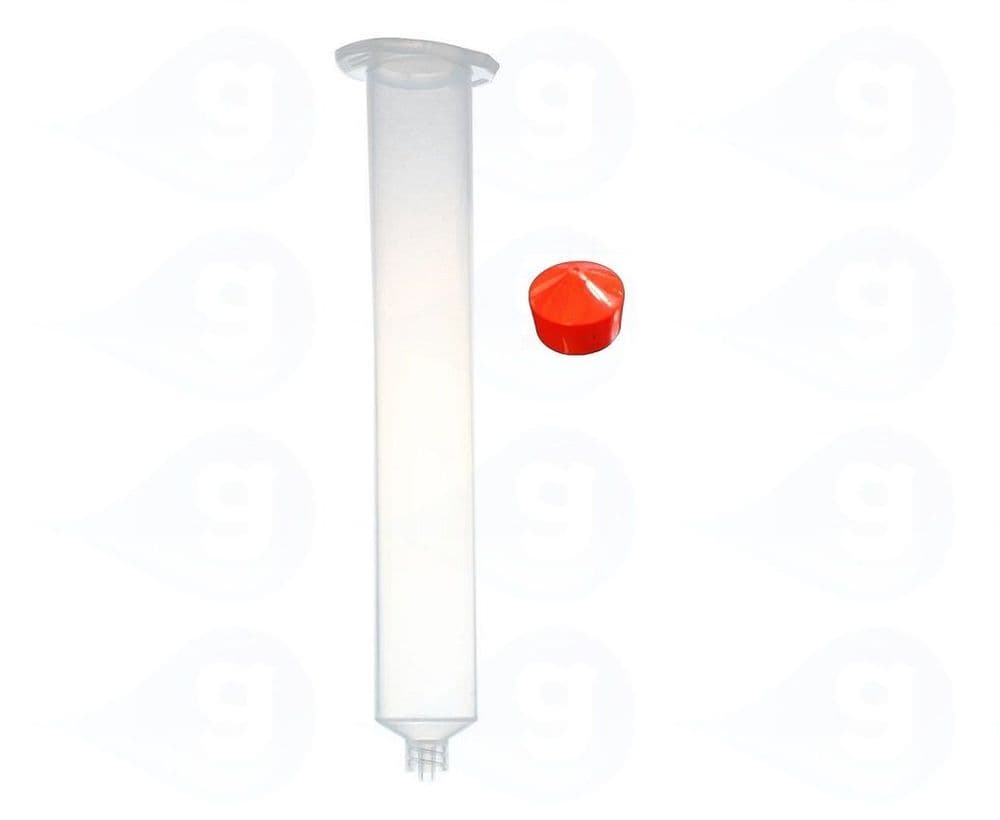 55cc Clear Syringe Barrel Red Piston Component Kit AD955-NWR Adhesive ...