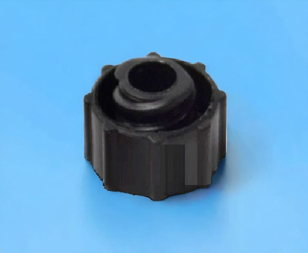 Black Luer Lock Flat Syringe Tip Cap Seal Fitting AD800-BLTC Adhesive ...