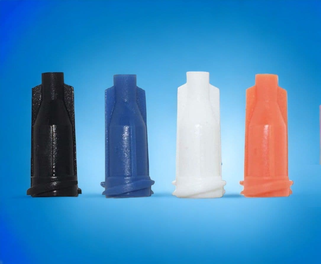 Black Luer Lock Tip Cap Seal 15LLB-1000 Adhesive Dispensing Ltd Techcon