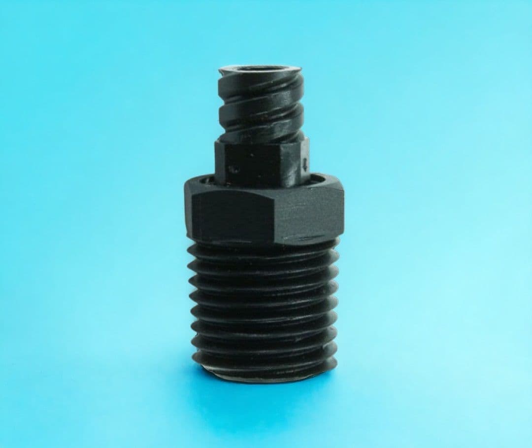 Black Luer Syringe Filling Adapter Fitting AD931-15 Adhesive Dispensing Ltd