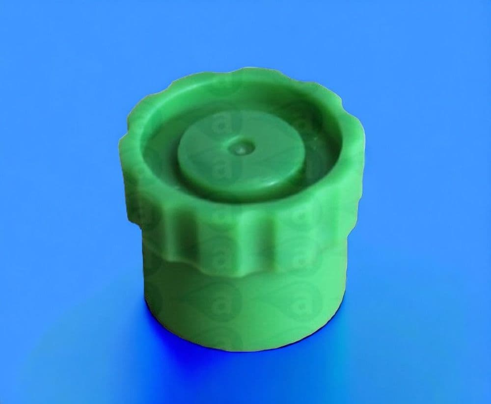 Green Luer Lock Flat Tip Cap 8001038 from Adhesive Dispensing Ltd