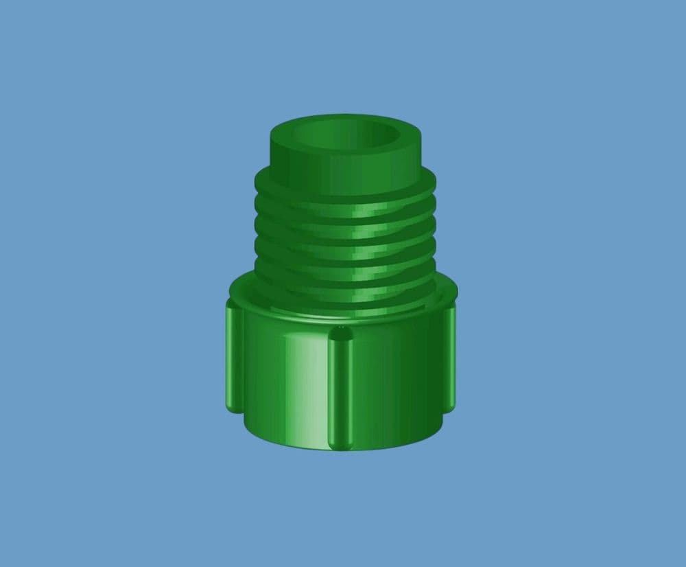 Green threaded tip cap 1/4" NPT TS6P-GREEN-1000 Techcon Adhesive ...