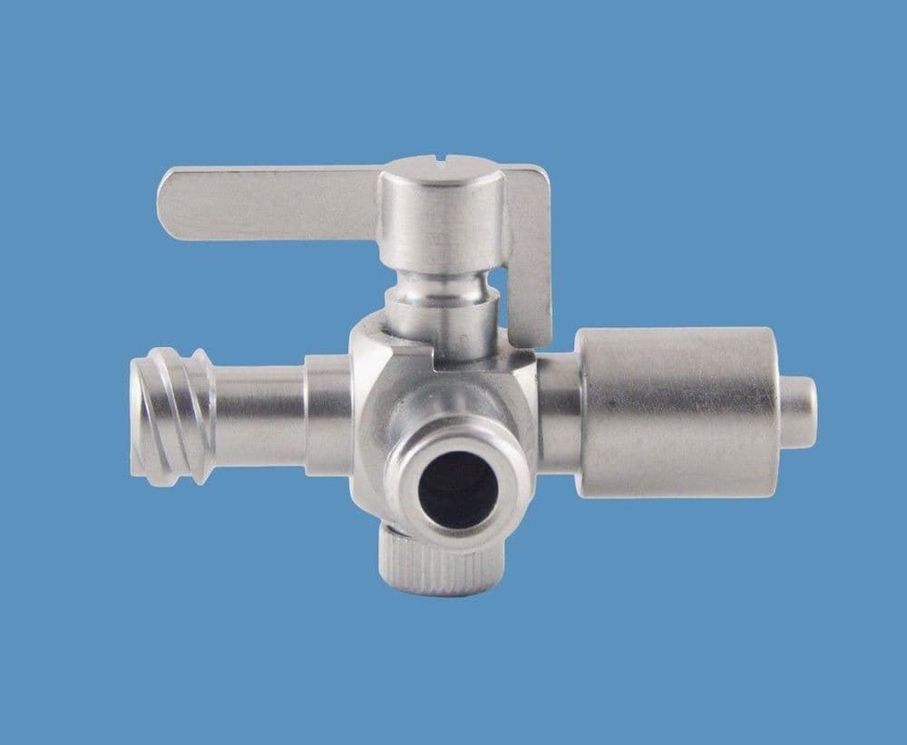 3 Way Luer Metal Stopcock Fitting TSD931-6011TF Adhesive Dispensing Ltd