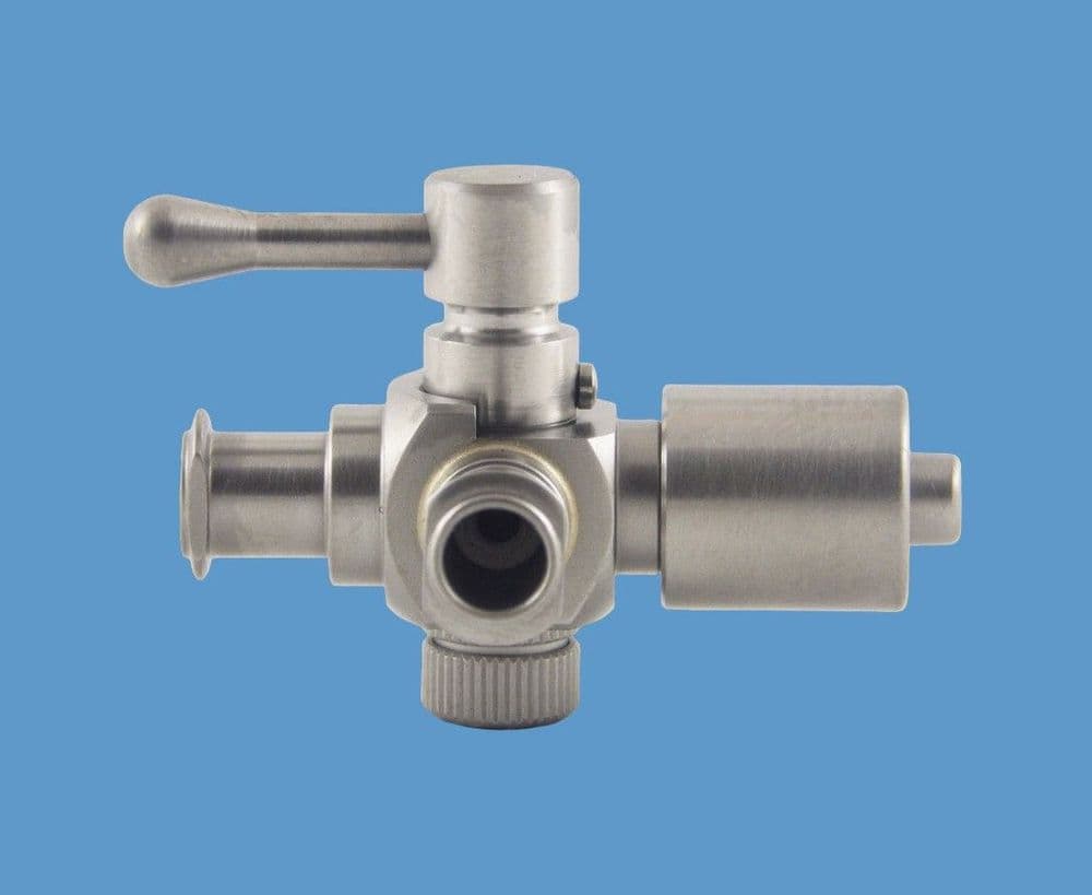 3 Way Luer Metal Stopcock Fitting TSD931-6017SS Adhesive Dispensing Ltd